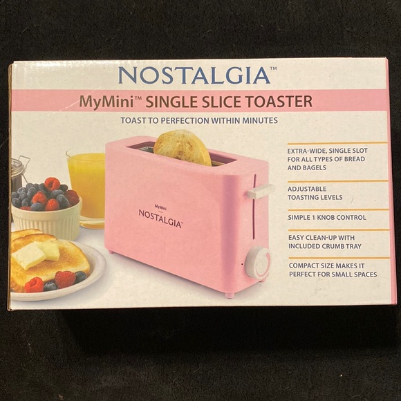 Nostalgia | Kitchen | Nostalgia Mymini Single Slice Toaster Pink | Poshmark